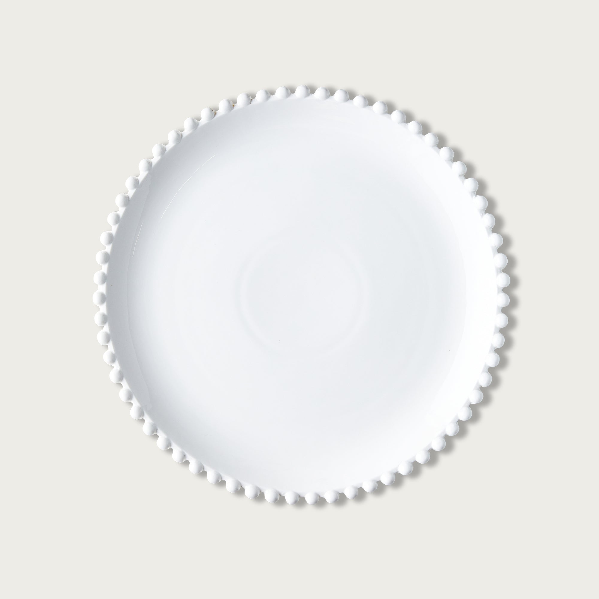 White Bead Charger Plate – The Social Kitchen