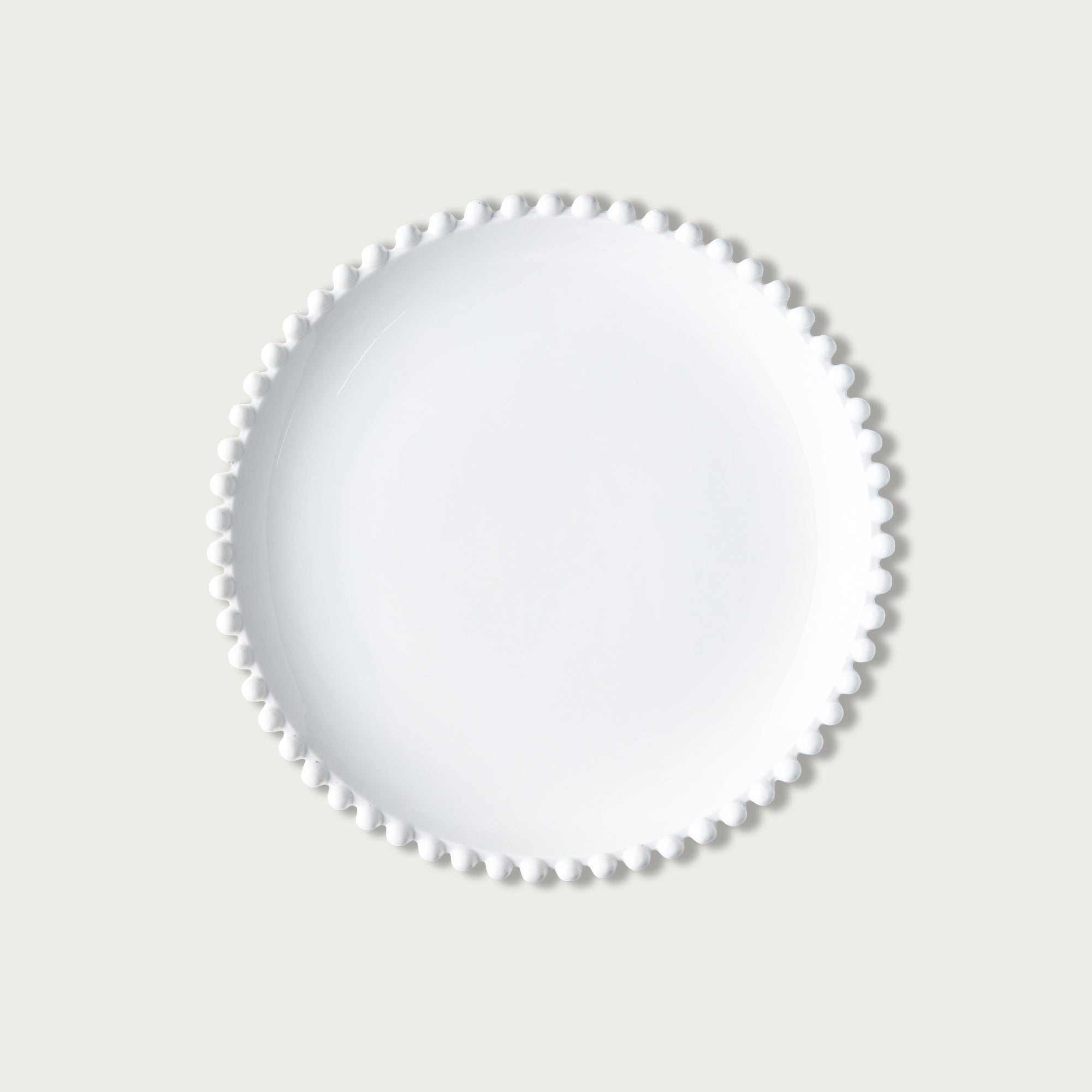 White Bead Dinner Plate – The Social Kitchen
