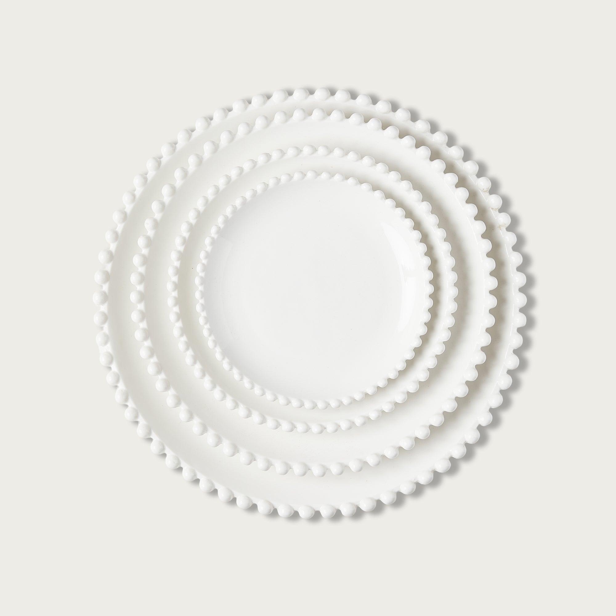 White Bead Dinner Plate – The Social Kitchen